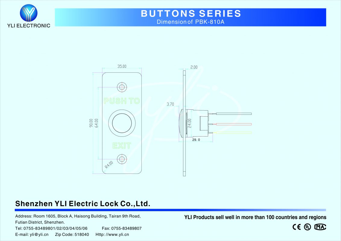 Nút bấm mở cửa PBK-810A – TECHNEXT